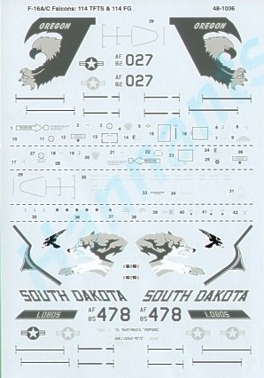 Microscale 481036 General-Dynamics F-16 A/C (2 schemes)