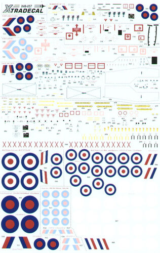 Xtradecal 48057 RAF Stencil Data and National Insignia for Harrier, Tornado and Hawk