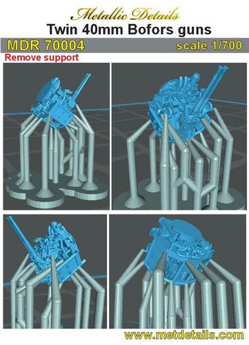 Metallic Details MDR70004 Twin 40 mm Bofors guns