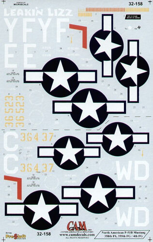 CAM 32158 North American P-51 B Mustang (2 schemes)