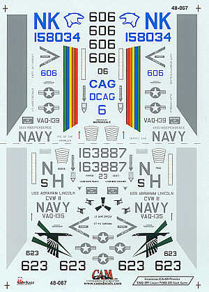 CAM 48067 Grumman EA-6 B Prowler (2 schemes):