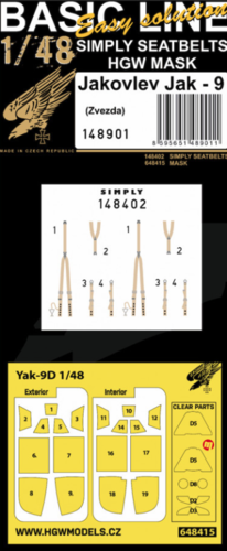 HGW Models 148901 Jakovlev Jak-9 set
