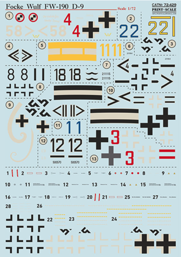Print Scale 72-429 FW-190 D-9 Part 1