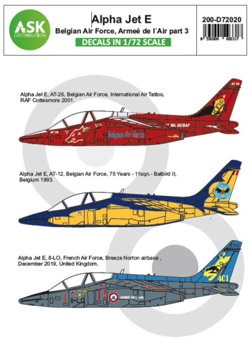 Art Scale Kit D72020 Alpha Jet E Belgian Air Force and Armeé de l´Air part 3