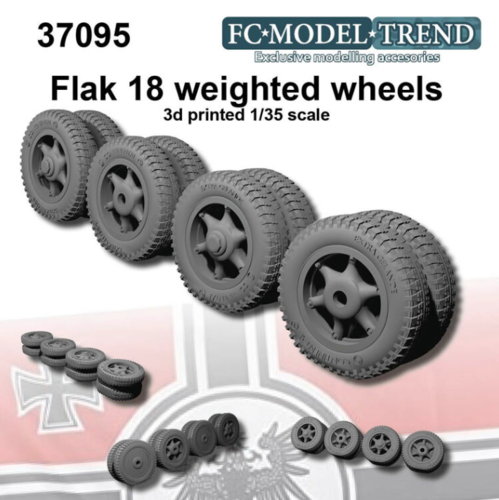 FC ModelTrend 37095 Flak 18, weighted wheels