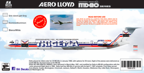 8aDecs 7909-570-144 Aero Lloyd Trigema MD-83