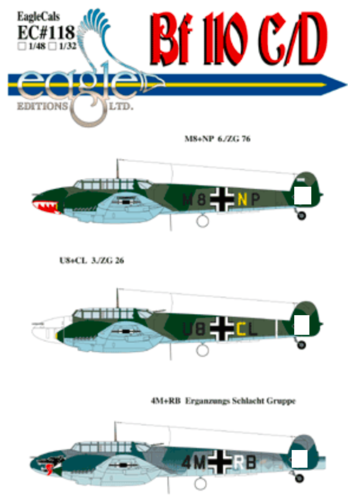 Eagle Editions D118-32 Bf 110 C/D