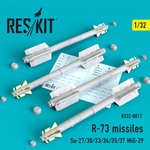 DISCONTINUED RES/KIT 32-0017 R-73 soviet missiles (4 pcs) (Su-27/30/33/34/35/37 MiG-29)