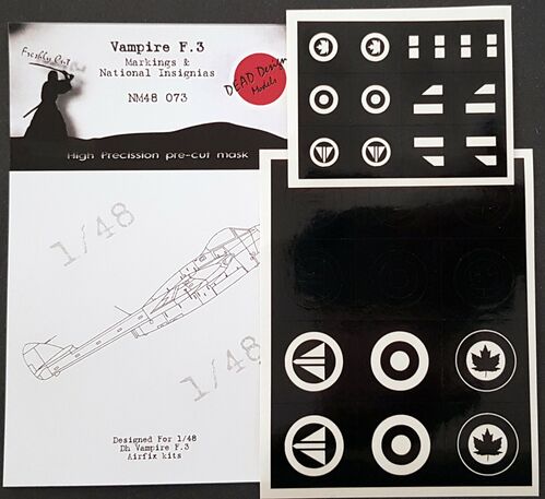 DEAD Design Models NM48073 Vampire F.3 Nat. Insignias