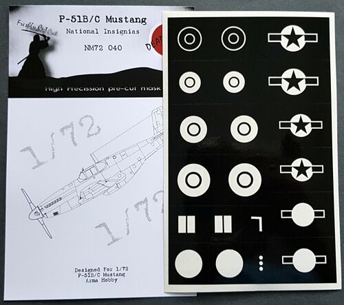 DEAD Design Models NM72040 P-51 B/C Mustang Nat. Insignias