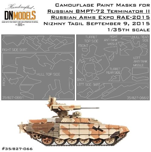 DN Models 35-827-066 BMPT-72 Terminator II Splinter Camo Paint Masks RAE 2015