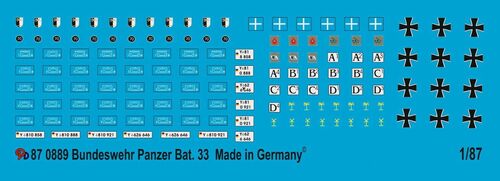 Peddinghaus-Decals 0889 Bundeswehr Tank Battalion No. 33