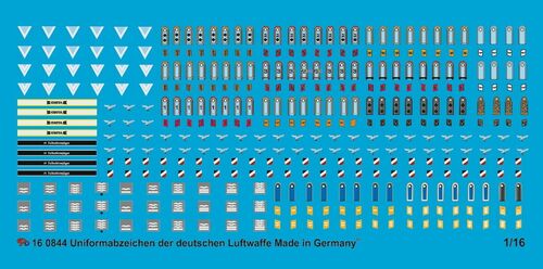 Peddinghaus-Decals 0844 Uniform Insignia For Luftwaffe Anti Aircraft Troops And Para Uniforms