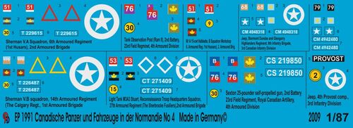 Peddinghaus-Decals 1991 Canadian Tanks And Vehicles In The Normandy No. 4