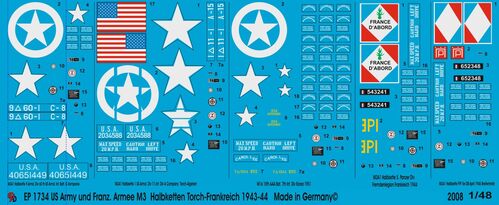 Peddinghaus-Decals 1734 M3A1 US And France Half Tracks 1943-1944