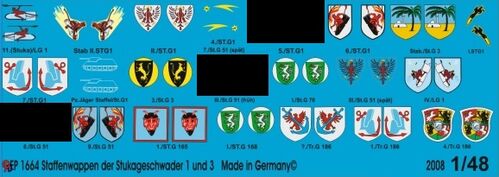 Peddinghaus-Decals 1664 Unit Markings Stukageschwader 1 And 3