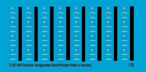 Peddinghaus-Decals 1448 Markings For German Hand Grenades