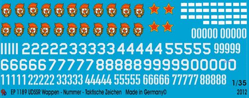 Peddinghaus-Decals 1189 UDSSR Insignia Numbers And Tactical Markings