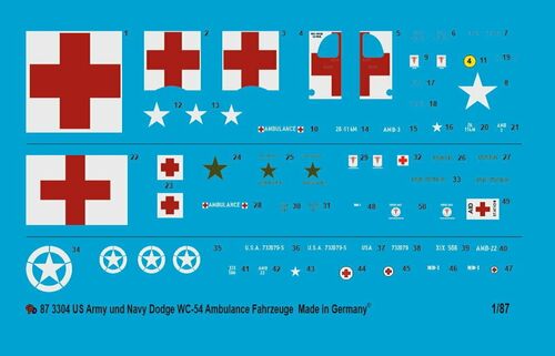 Peddinghaus-Decals 3304 US Army And Navy Dodge WC-54 Ambulance