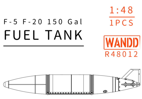 WandD STUDIO R48012 F-5E/F 150gal. Fuel Tank 1pcs