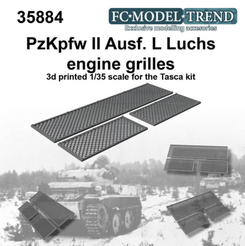 FC ModelTrend 35884 Panzer II Ausf. L Luchs engine cover mesh grilles