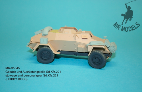 MR Modellbau 35545 Stowage and personal gear Sd.Kfz.221 (HOBBY BOSS)