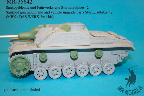 MR Modellbau 35642 Saukopf gun mount and and vehicle upgrade parts Sturmhaubitze 42 2in1 kit