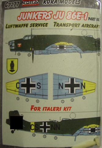 Kora Models C7277 Junkers Ju-86E-1 Luftwaffe III Transport aircraft