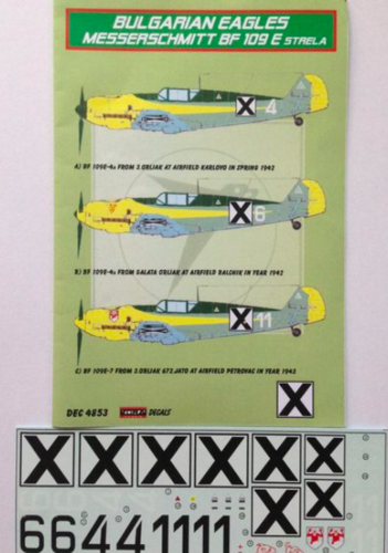 Kora Models Dec4853 Messerschmitt Bf 109E Strela Bulgaria