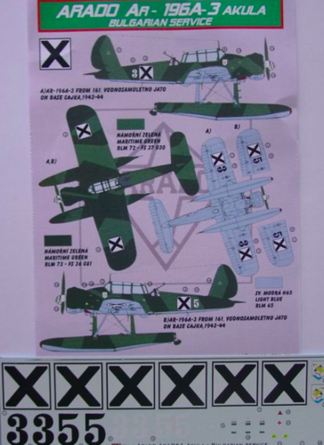 Kora Models Dec4865 Arado Ar-196A-3 Bulgaria