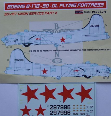 Kora Models Dec72216 Boeing B-17G SSSR II