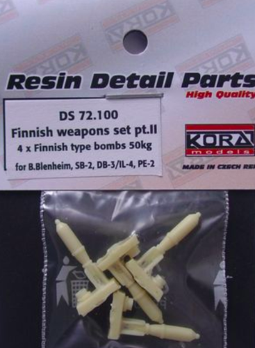 Kora Models DS72100 Finnish weapons set II - 4x50kg bombs