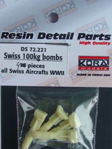 Kora Models DS72221 Swiss 100kg bombs 4x