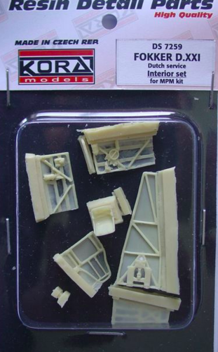 Kora Models DS7259 Fokker D.XXI Mercury-Dutch-Interior set