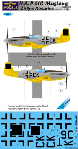 LF Models C4872 N.A. P-51C Mustang Zirkus Rosarius