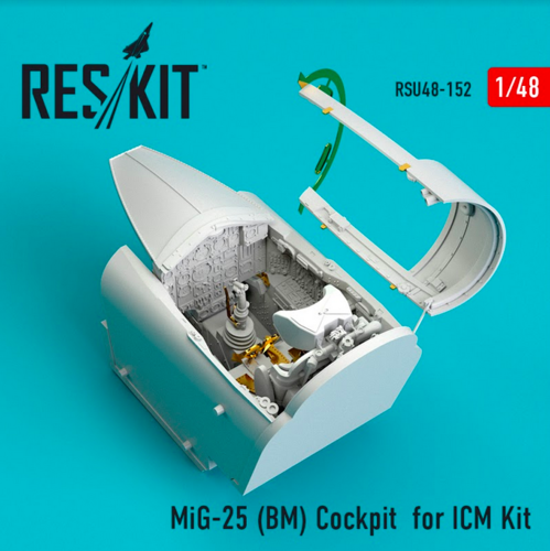 DISCONTINUED RES/KIT U48-0152 MiG-25 BM Cockpit for ICM Kit