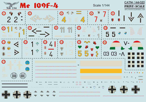 Print Scale 144-020 Me 109 F