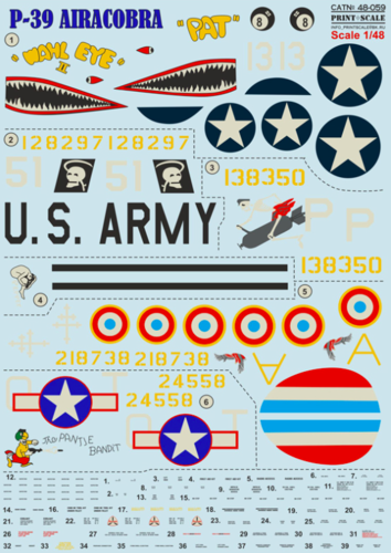 Print Scale 48-059 P-39 Airacobra
