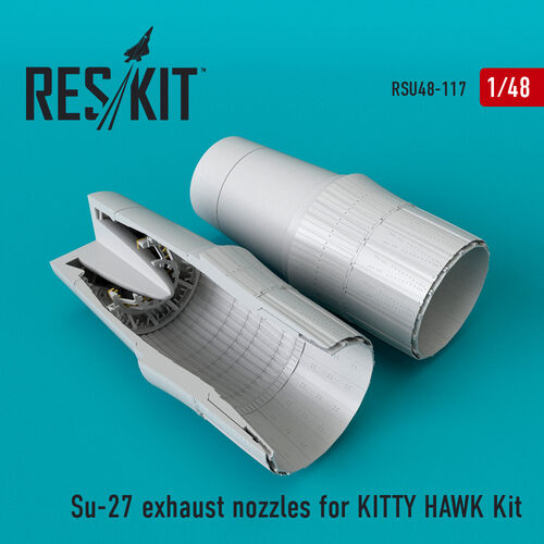 DISCONTINUED RES/KIT U48-0117 Su-27 exhaust nozzles for KITTY HAWK Kit