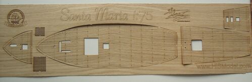 HiSModel D073-O Santa Maria - Oak wooden deck