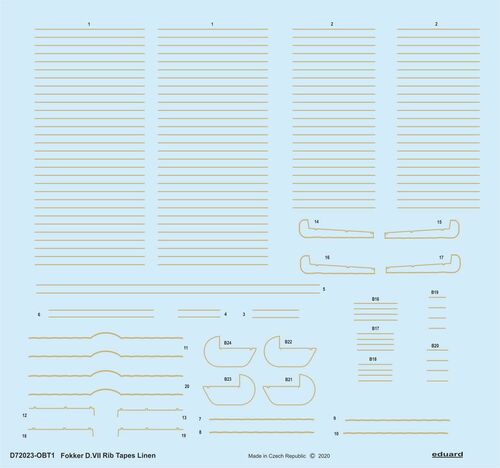 Eduard D72023 Fokker D.VII rib tapes linen EDUARD