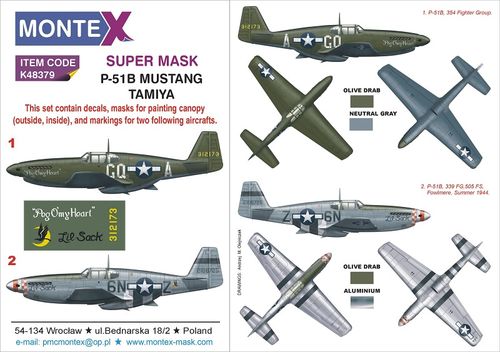 Montex K48379 P-51B Mustang Tamiya