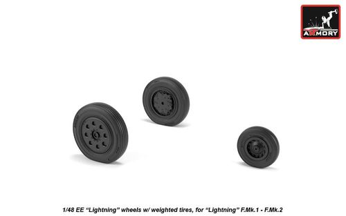 Armory Models Group AW48407 EE "Lightning-II" wheels w/ weighted tires, early