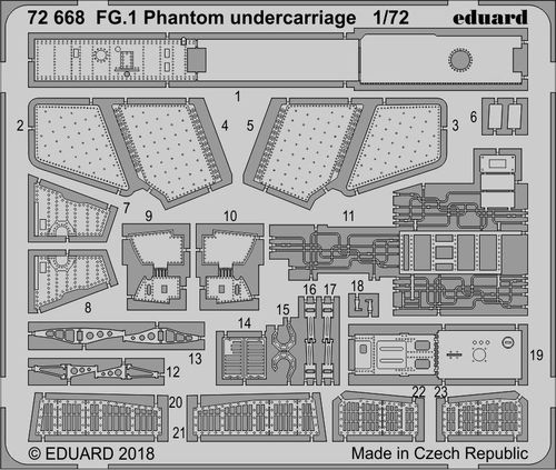 Eduard 72668 FG.1 Phantom undercarriage AIRFIX