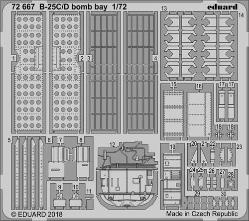 Eduard 72667 B-25C/D bomb bay AIRFIX