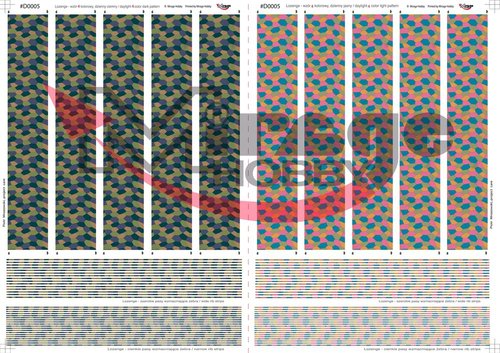 Mirage-Hobby D0005 LOZENGE, Czterokolorowy wzór maskujący, typ dzienny, odcienie ciemne i jasne (1WŚ)