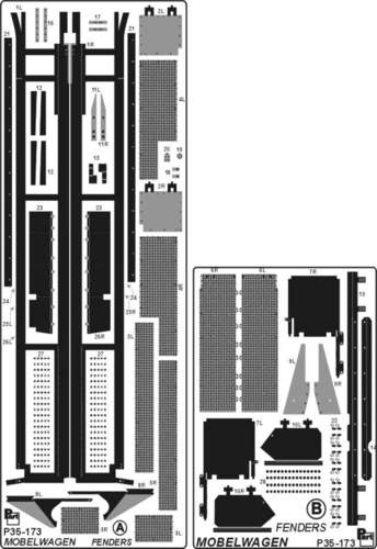 Part P35-173 Mobelwagen - fenders Tamiya