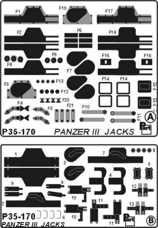 Part P35-170 Panzer III Jacks (2pcs)
