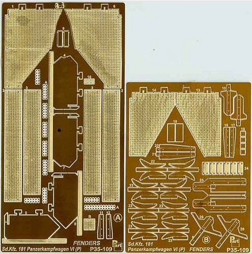 Part P35-109 Pz.Kpfw.VI Tiger (P) fenders Dragon