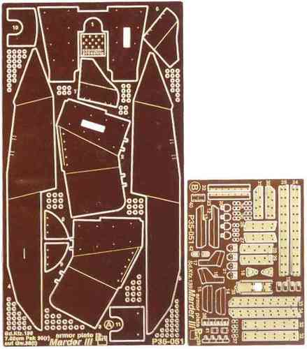 Part P35-051 Marder III armor plate Tamiya
